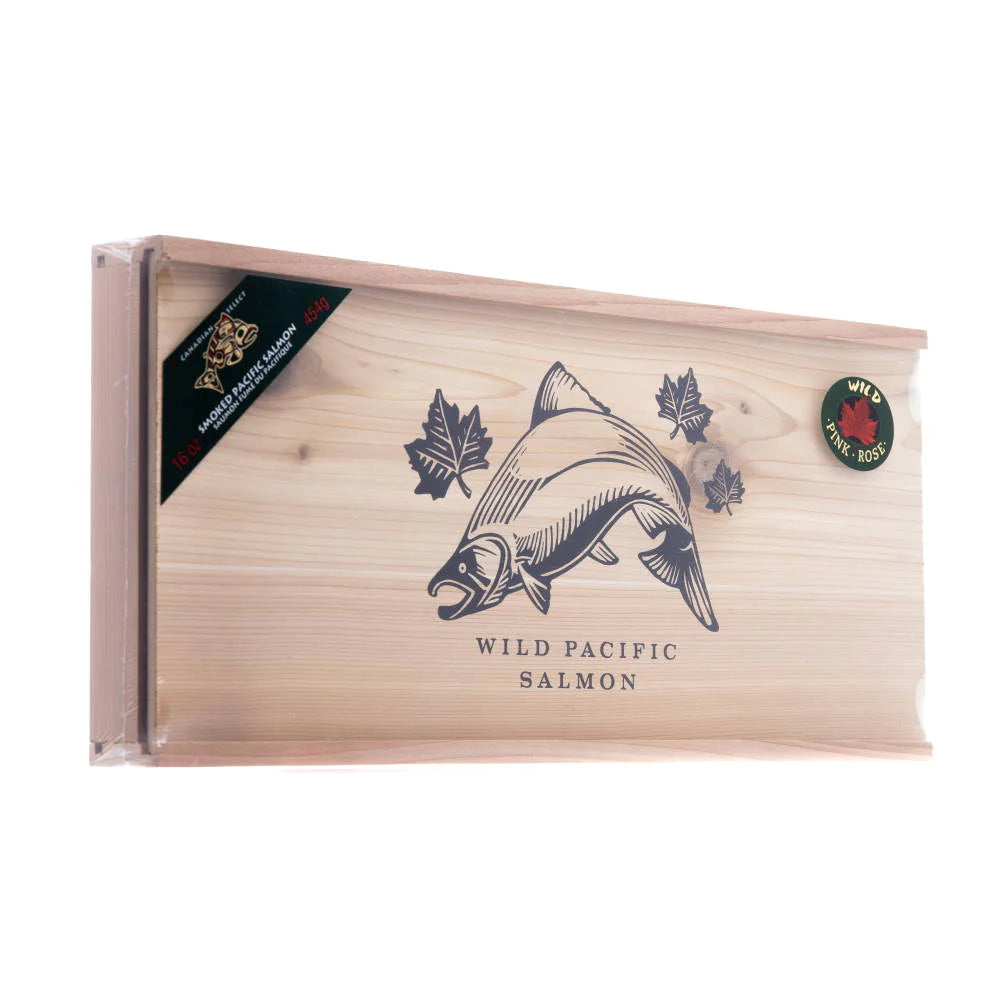 Smoked Wild Pink Salmon Wood Box 16oz – House Of Himwitsa